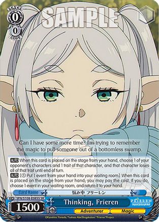 Thinking, Frieren (SR) (SFN/S108-E085S SR) - Frieren: Beyond Journey’s ...